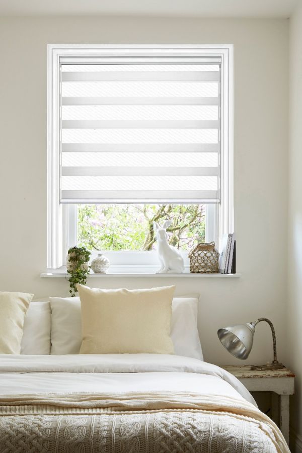 Plain Soft White Day and Night Blind For Sale in UK. – Online Blinds ...